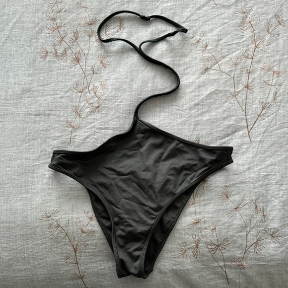 Minimale Animale | Swim | Minimale Animale Small Black Halter Neck ...